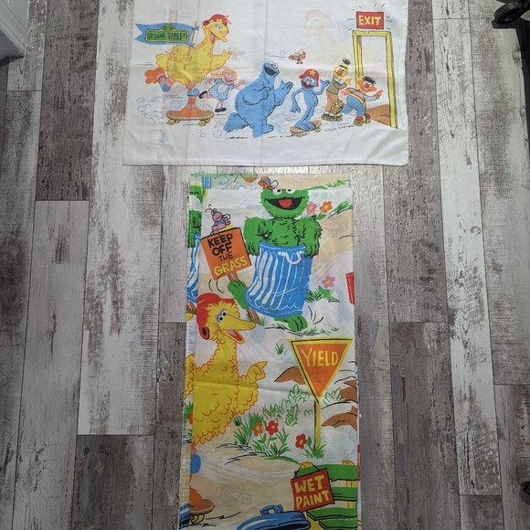 Sesame Street | Bedding | Vintage Muppets Sesame Street Flat Sheet And ...